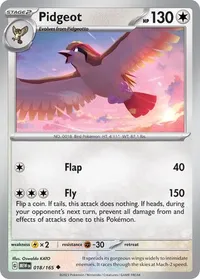 Pidgeot #018/165 - Scarlet & Violet 151 | PokePulse.io